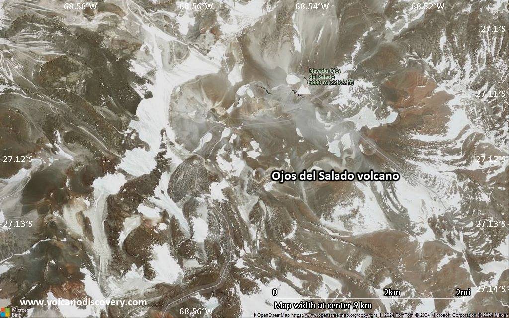 Ojos del Salado Vulkan, Chile / Argentinien - Information ...