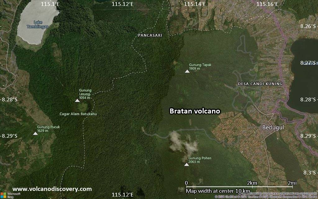 Bratan Volcano, Bali - Facts & Information | VolcanoDiscovery