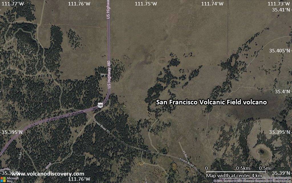 San Francisco Volcanic Field Volcano, Arizona (Canada and USA (mainland ...