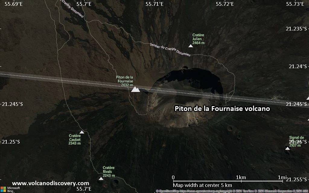 Piton de la Fournaise Volcano, - facts & information | VolcanoAdventures