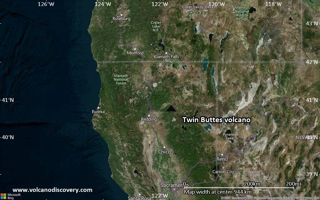 Twin Buttes Vulkan, California (Canada and USA (mainland)) - Information