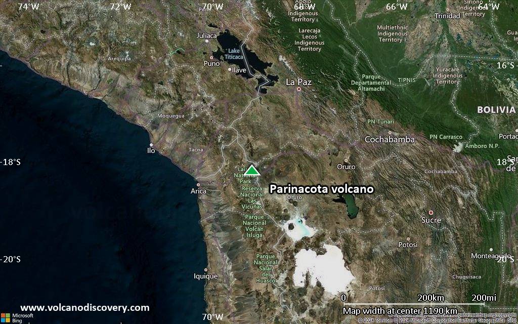 Parinacota Volcano, Chile / Bolivia - facts & information ...