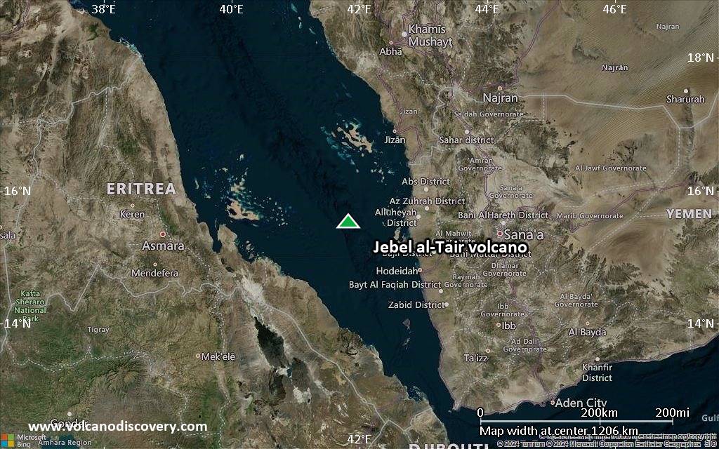 Jebel al-Tair Vulkan, Yemen - Information | VolcanoAdventures