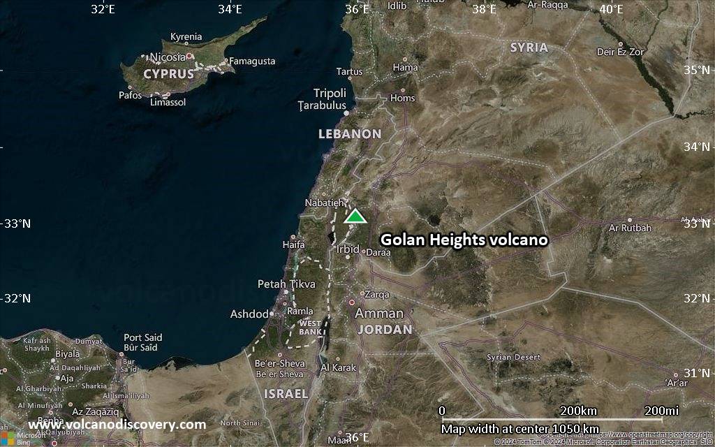 Erdbeben am Vulkan Golan Heights: jüngste Beben in den letzten 14 Tagen