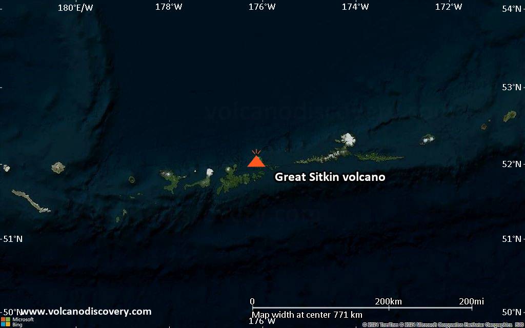 Great Sitkin Vulkan, United States, Aleutian Islands - Information ...