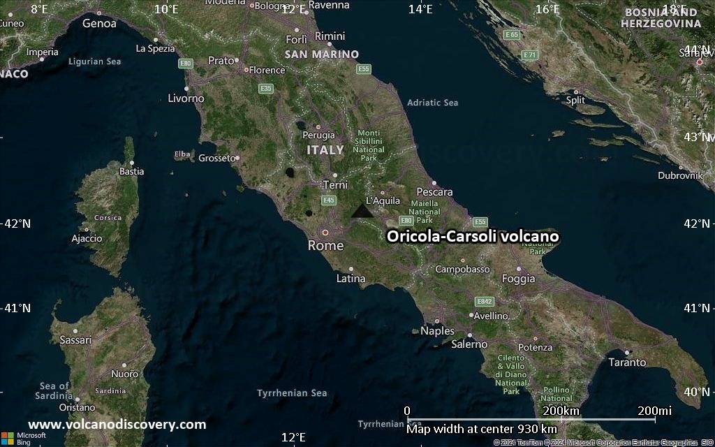 Oricola-Carsoli volcano (Italy) facts & information | VolcanoAdventures