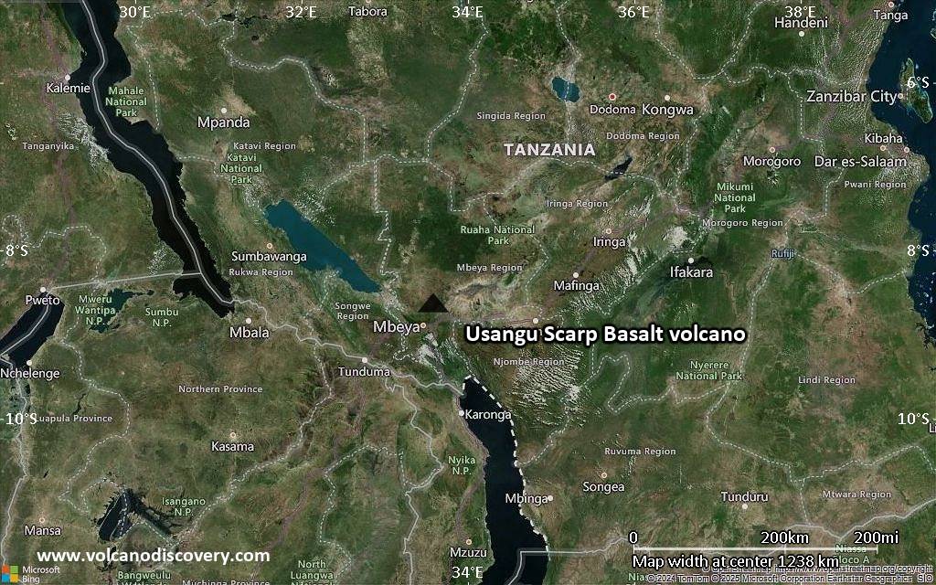 Usangu Scarp Basalt Volcano Eruptions - Eruptive History, Info ...