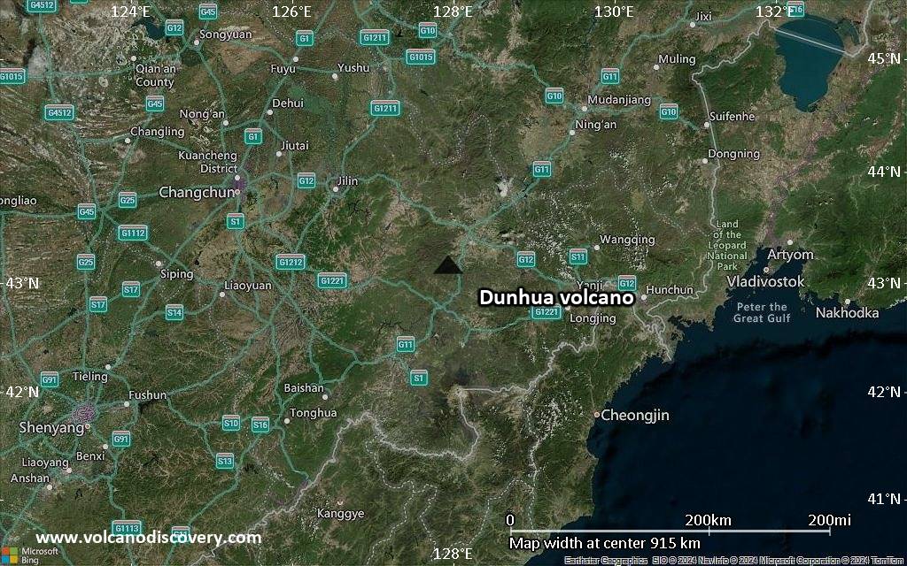 Vulkanausbrüche des Vulkans Dunhua - Infos, Geschichte | VolcanoDiscovery