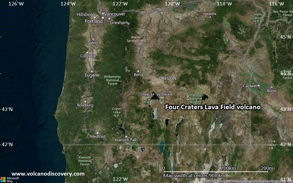 Four Craters Lava Field volcano (Oregon, United States) facts & information