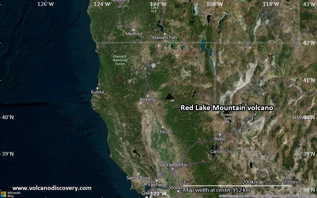 Red Lake Mountain volcano (California, United States) facts & information