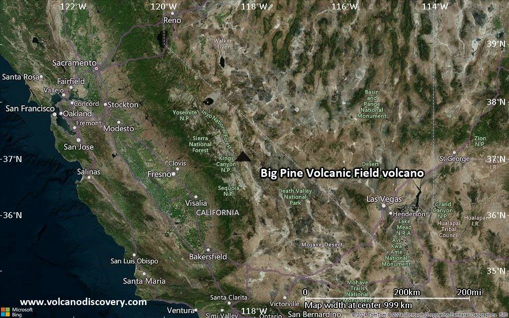 California Volcano Map Volcanic Activity | National Risk Index