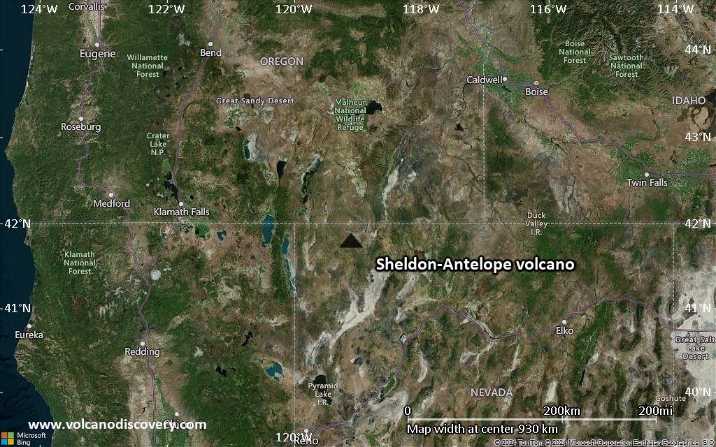 Sheldon-Antelope volcano (Nevada, United States) facts & information ...