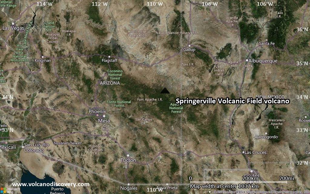 Vulkanausbrüche des Vulkans Springerville Volcanic Field - Infos ...