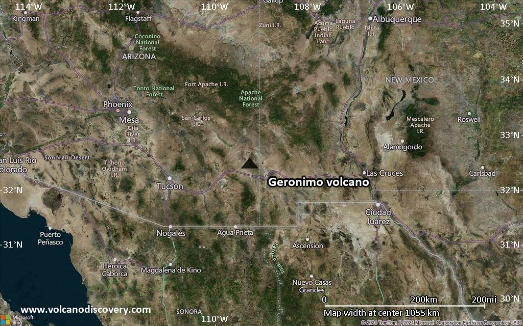 Latest Satellite Images of Geronimo Volcano | VolcanoDiscovery