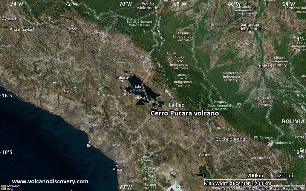 Cerro Pucara volcano (Northern Chile, Bolivia and Argentina, Bolivia ...