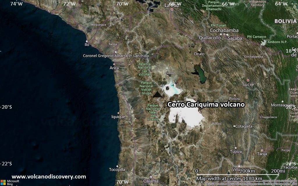 Cerro Cariquima volcano (Northern Chile) facts & information ...