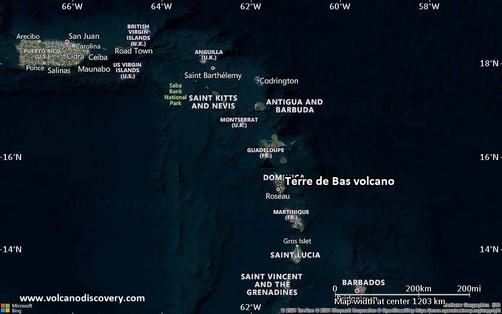 Terre de Bas volcano (France) facts & information | VolcanoAdventures