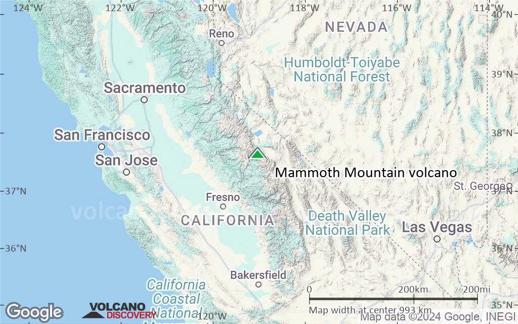 Mammoth Mountain Volcano, California (Canada and USA (mainland ...
