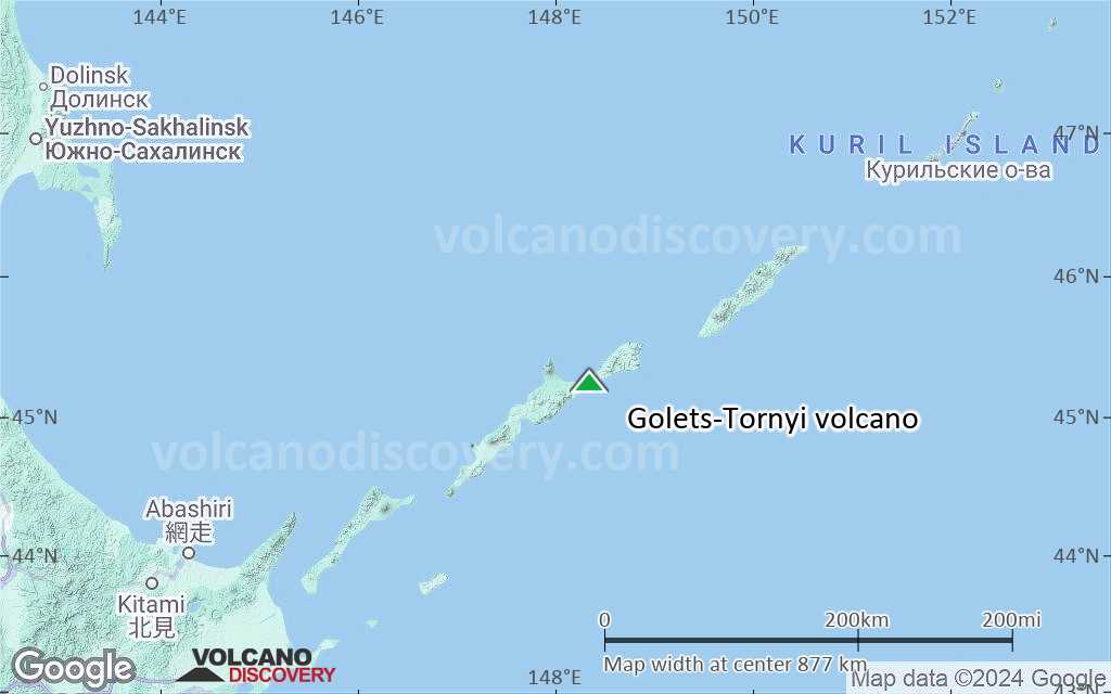 Golets-Tornyi Volcano, Iturup Island (Kuril Islands) - facts & information