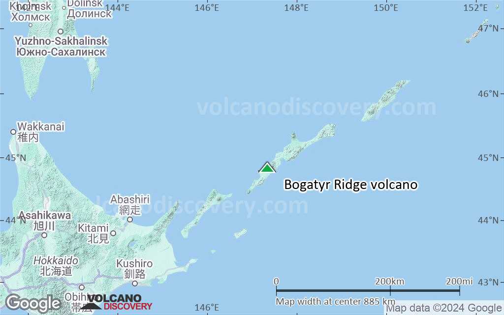 Bogatyr Ridge Volcano, Iturup Island (Kuril Islands) - facts & information