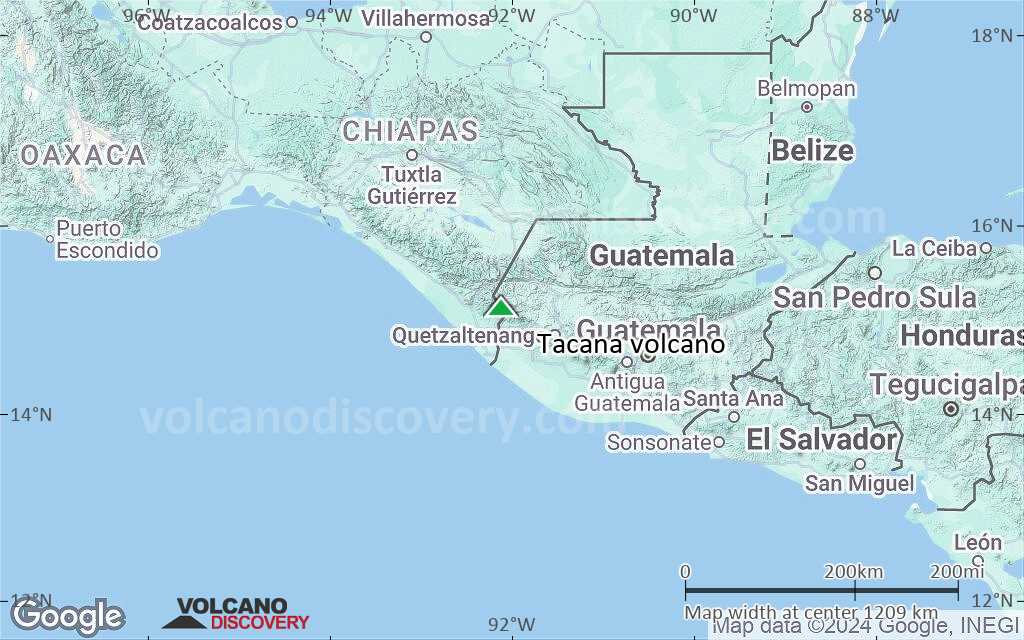 Tacana Volcano, Mexico / Guatemala - facts & information ...