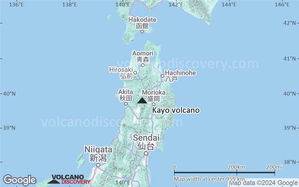 Kayo volcano (Honshu, Japan) facts & information | VolcanoAdventures