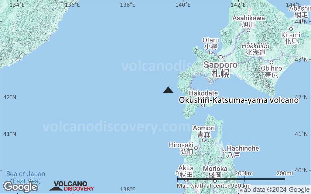 Okushiri-Katsuma-yama volcano (Hokkaido, Japan) facts & information ...