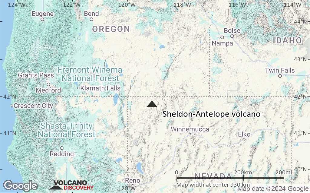 Sheldon-Antelope volcano (Nevada, United States) facts & information ...