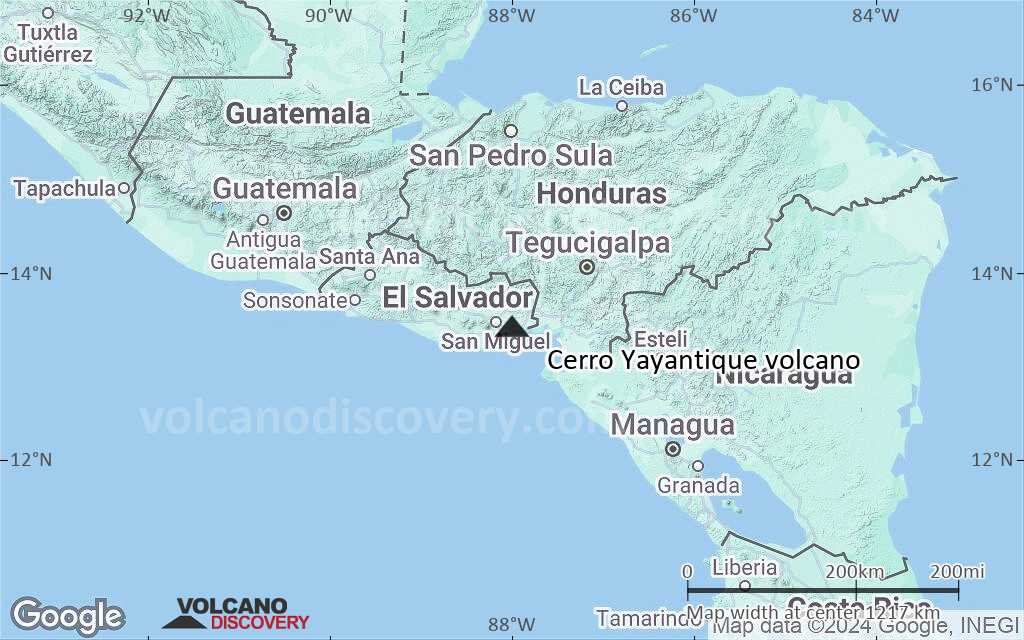 Cerro Yayantique volcano (El Salvador) facts & information ...