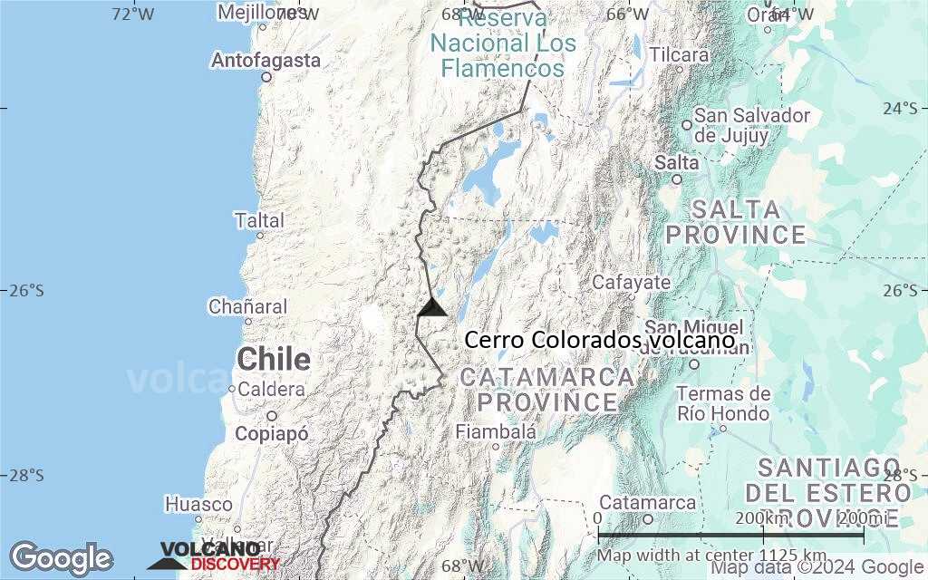 Cerro Colorados volcano (Northern Chile / Argentina border) facts ...