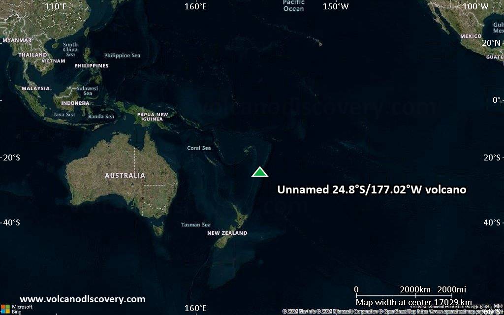 Unnamed 24.8°S/177.02°W Volcano, Tonga Islands, - facts & information