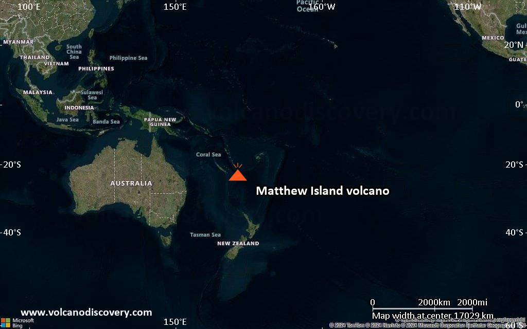 Matthew Island Vulkan, France, Southwestern Pacific Ocean - Information