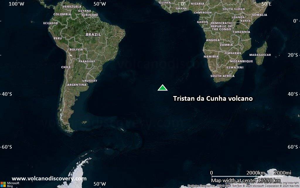 Tristan da Cunha Volcano, Southern Atlantic Ocean, United Kingdom ...