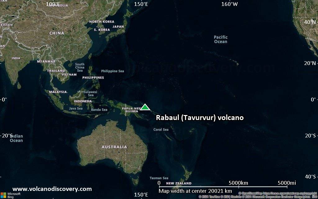 Rabaul (Tavurvur) Vulkan, Papua New Guinea - Information ...