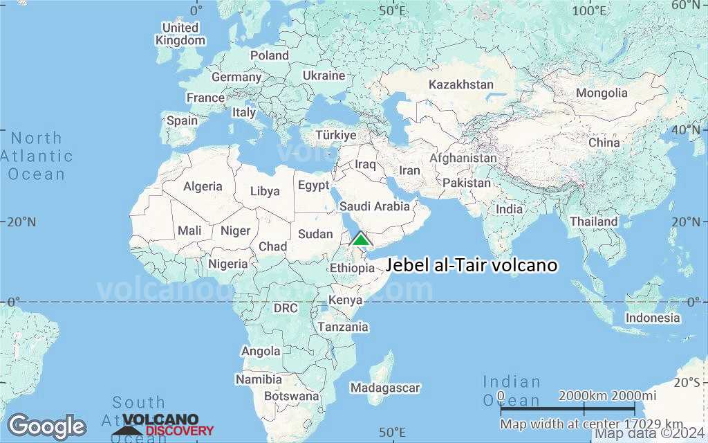 Jebel al-Tair Vulkan, Yemen - Information | VolcanoAdventures