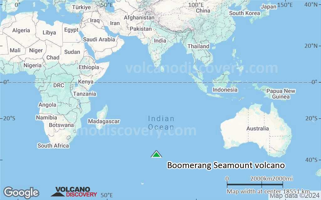 Boomerang Seamount Vulkan, France, Southern Indian Ocean - Information
