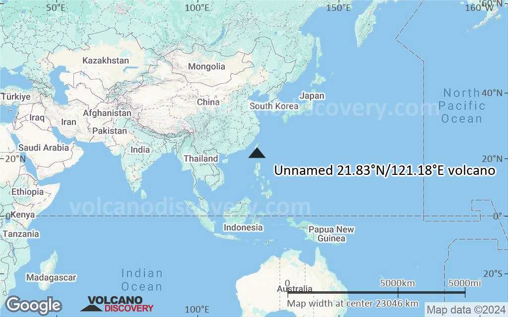 Unnamed 21.83°N/121.18°E Volcano, Taiwan - facts & information ...