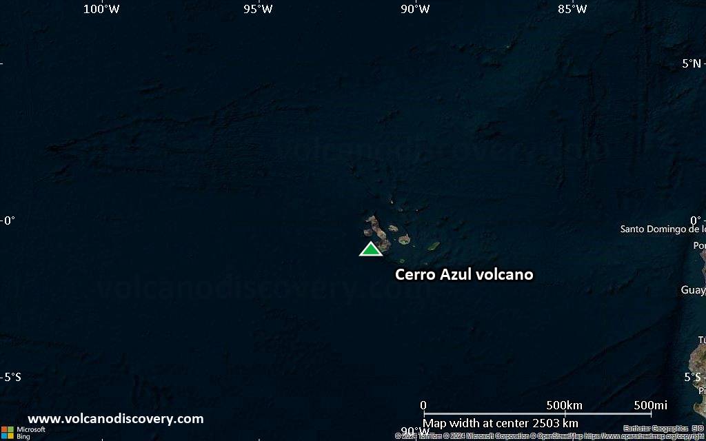 Cerro Azul Volcano, Isabela Island, Galapagos Islands (Ecuador) - facts ...