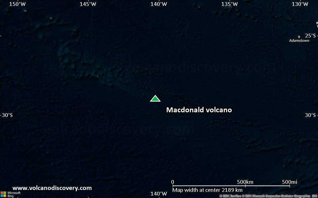 Macdonald Vulkan, Austral Islands, - Information | VolcanoDiscovery