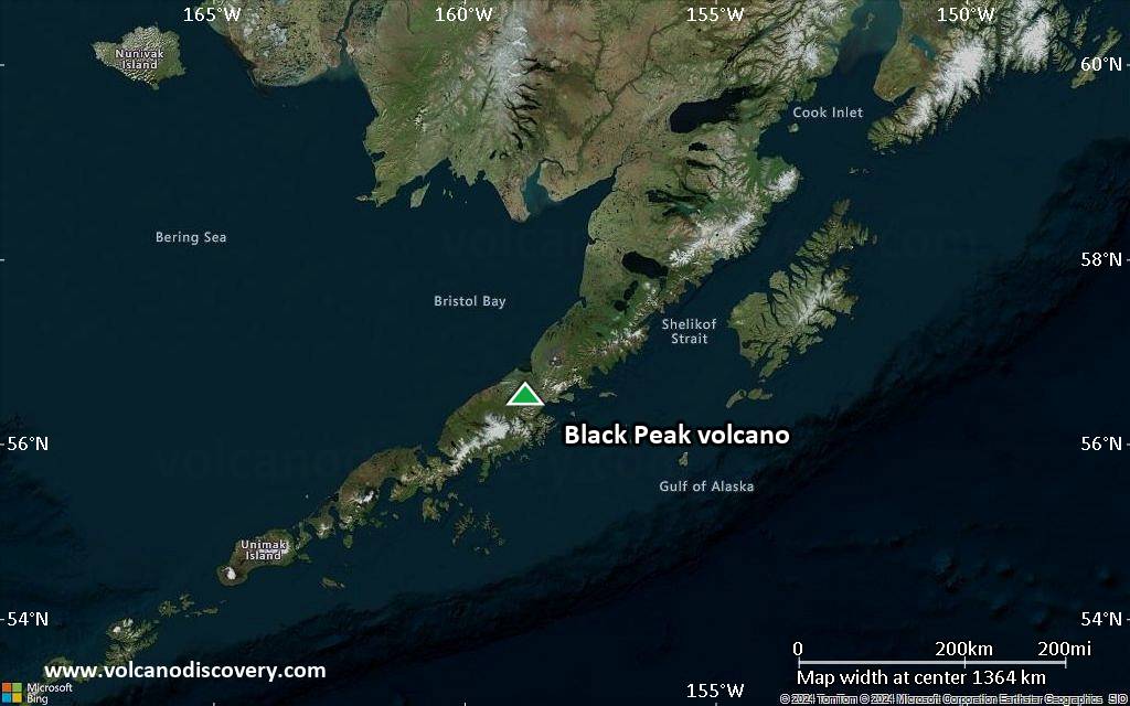 Black Peak volcano (United States, Alaska Peninsula) facts & information