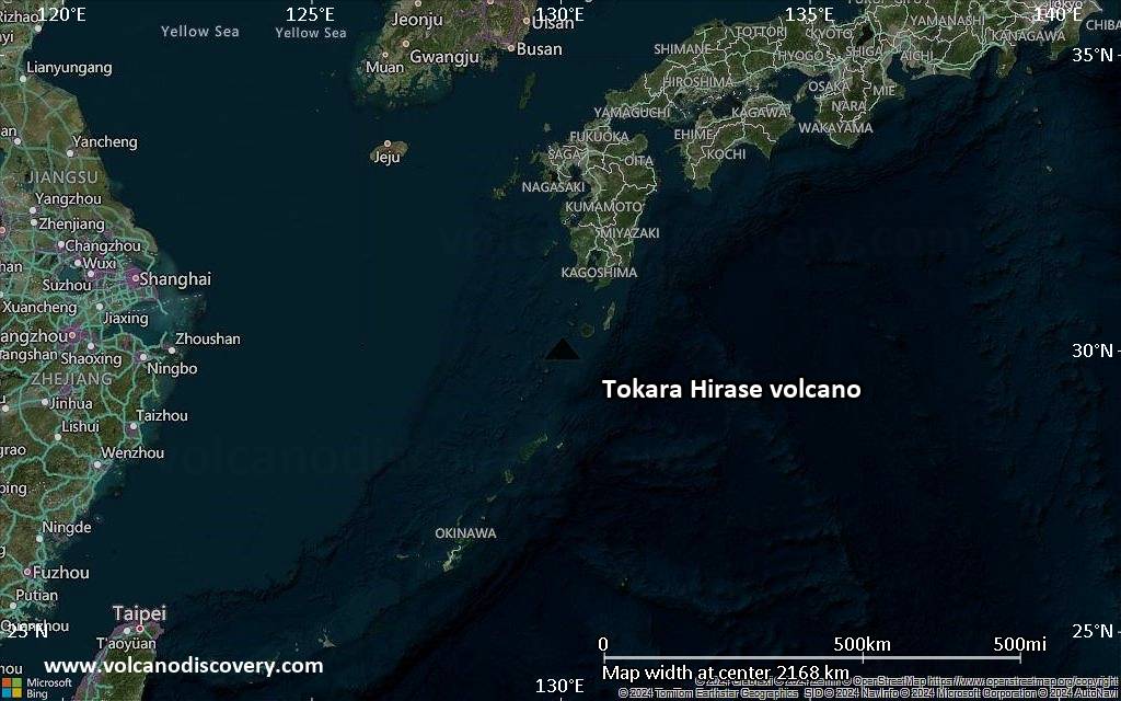 Tokara Hirase volcano (Japan) facts & information | VolcanoAdventures