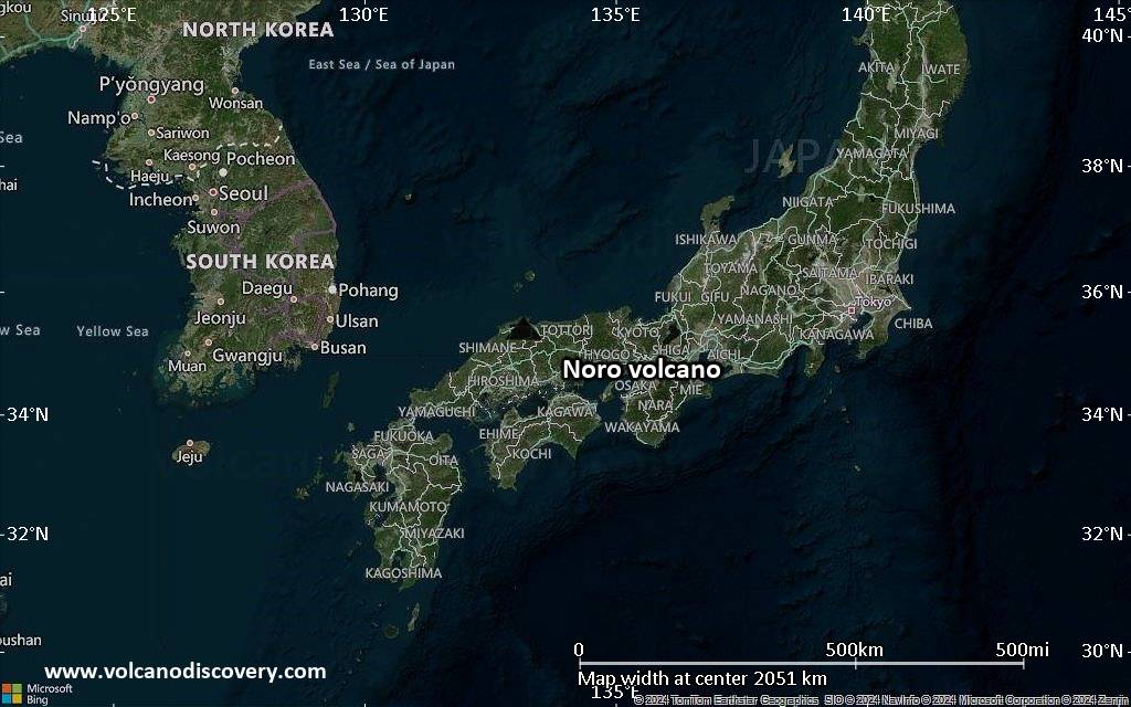 Noro volcano (Japan) facts & information | VolcanoAdventures