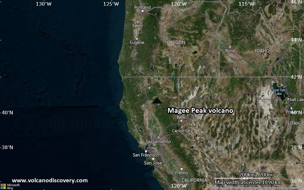 Magee Peak volcano (California, United States) facts & information ...
