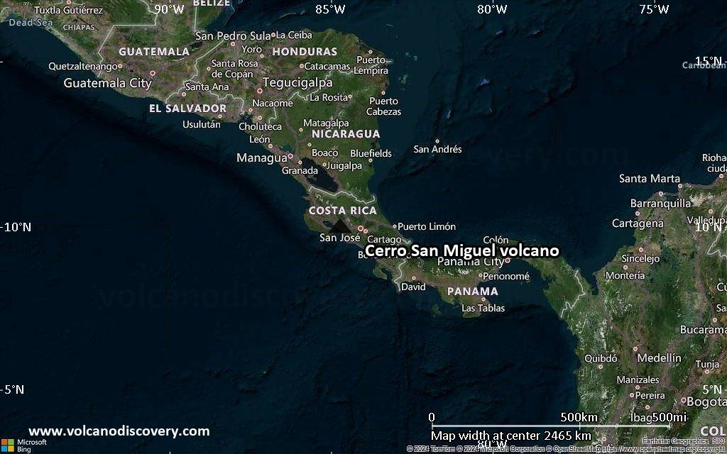 Cerro San Miguel volcano (Costa Rica) facts & information ...