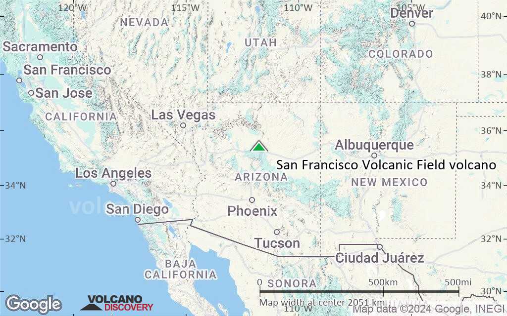 San Francisco Volcanic Field Volcano, Arizona (Canada and USA (mainland ...