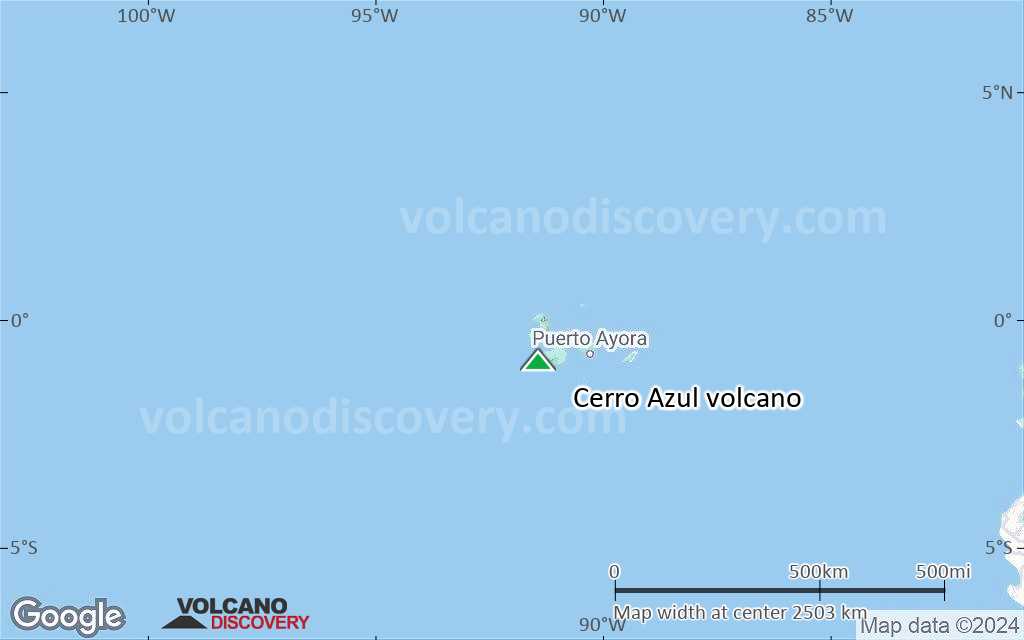 Cerro Azul Volcano, Isabela Island, Galapagos Islands (Ecuador) - facts ...