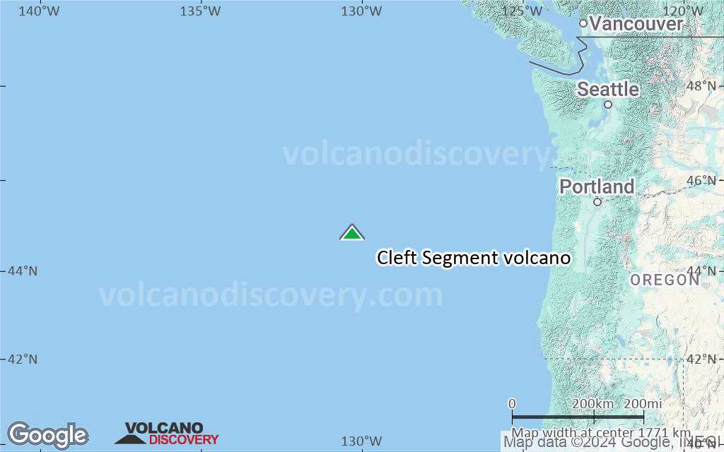 Cleft Segment Volcano, Northeastern Pacific Ocean, Juan de Fuca Ridge ...