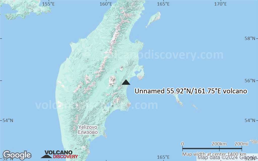 Unnamed 55.92°N/161.75°E Volcano, Kamchatka, Russia - facts & information