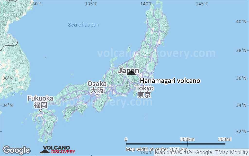 Hanamagari volcano (Honshu, Japan) facts & information | VolcanoAdventures