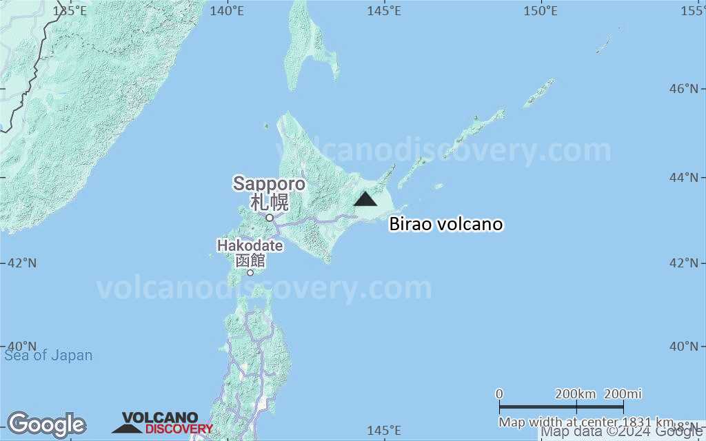 Birao volcano (Hokkaido, Japan) facts & information | VolcanoAdventures